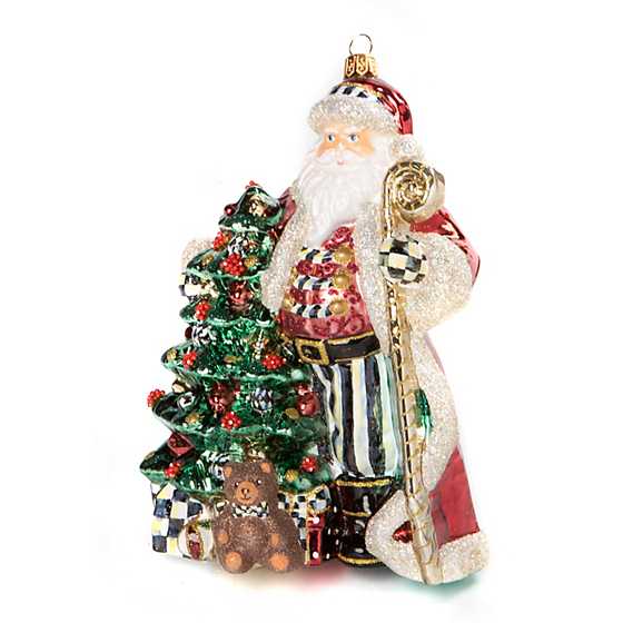Glass Ornament - Christmas Magic Santa With Staff - Mackenzie-Childs