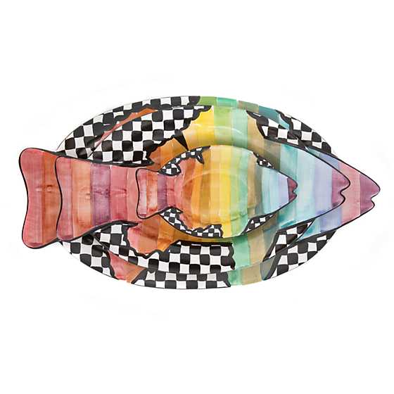 Rainbow Dinner Fish Platter - Mackenzie-Childs