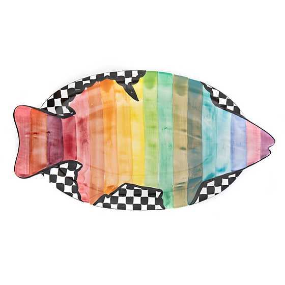 Rainbow Perfect Fish Platter - Mackenzie-Childs