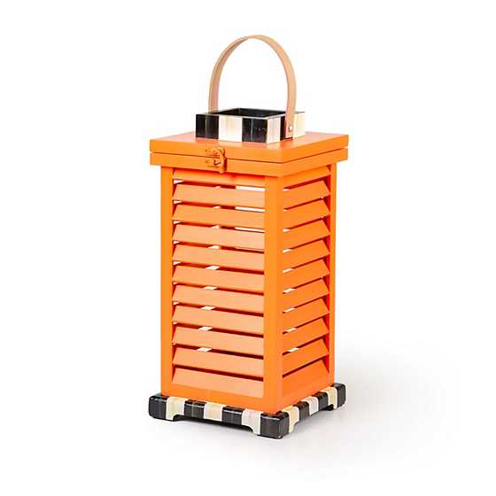 Small Shutter Lantern - Orange - Mackenzie-Childs