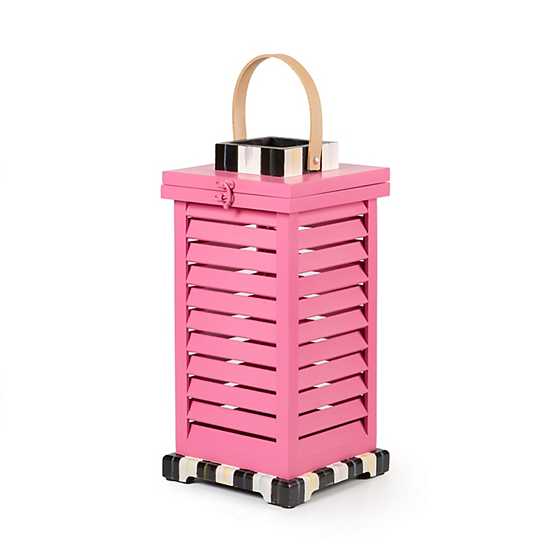 Small Shutter Lantern - Pink - Mackenzie-Childs