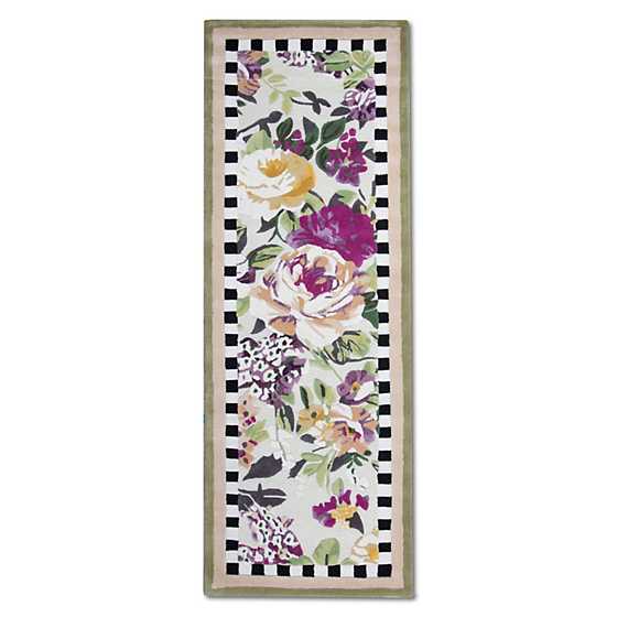 Tudor Rose Rug - 2'8" x 8' Runner - Silver Fern - Mackenzie-Childs